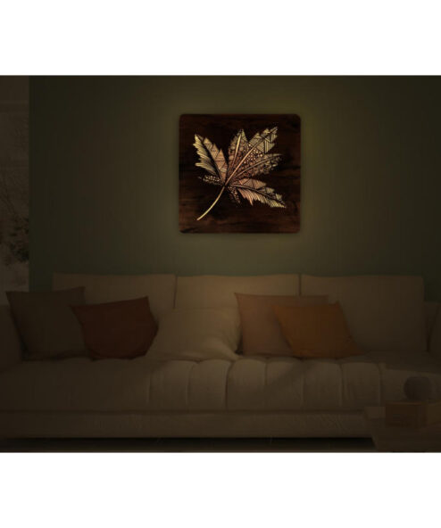 LED-Wandbild "See in den Bergen" 120cm x 40cm mit Akku/Batterie ...