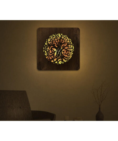 LED-Wandbild "See in den Bergen" 120cm x 40cm mit Akku/Batterie ...