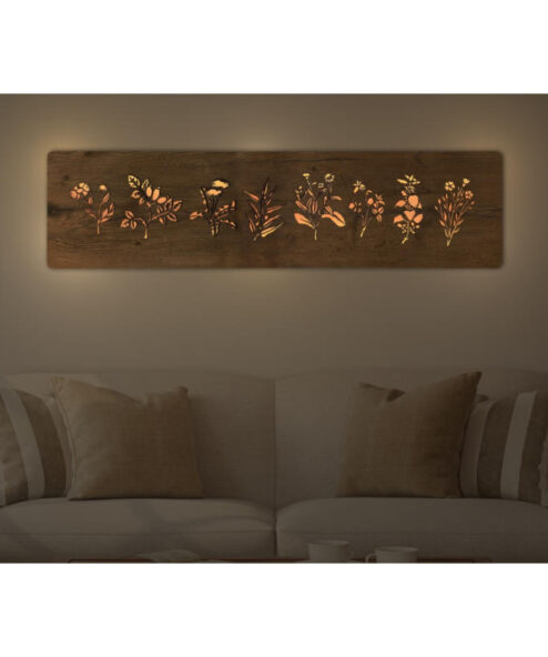 LED-Wandbild "See in den Bergen" 120cm x 40cm | WohndesignPlus - LED ...