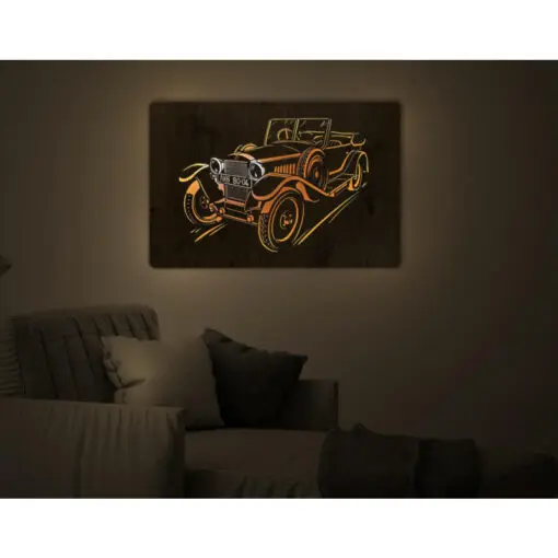LED-Wandbild "Oldtimer" 90cm x 62cm - WohndesignPlus - LED-Wandbilder ...