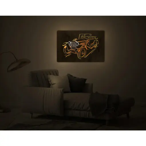 LED-Wandbild "Oldtimer" 90cm x 62cm - WohndesignPlus - LED-Wandbilder ...