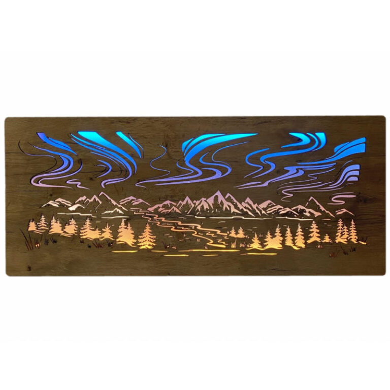 LED-Wandbild "See in den Bergen" 120cm x 40cm | WohndesignPlus - LED ...