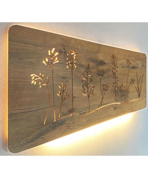 LED-Wandbild "See in den Bergen" 120cm x 40cm | WohndesignPlus - LED ...